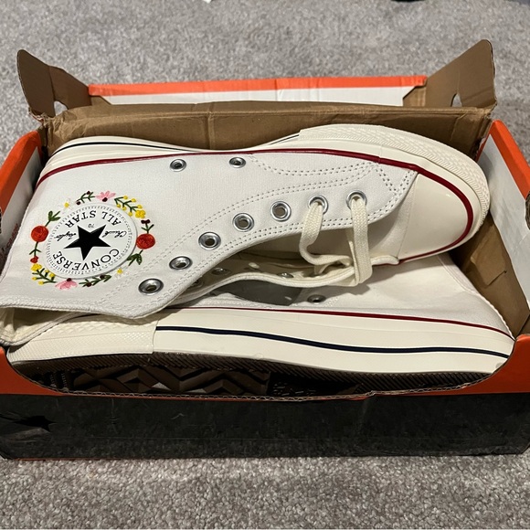 Converse | Other | Hand Embroidered Converse | Poshmark